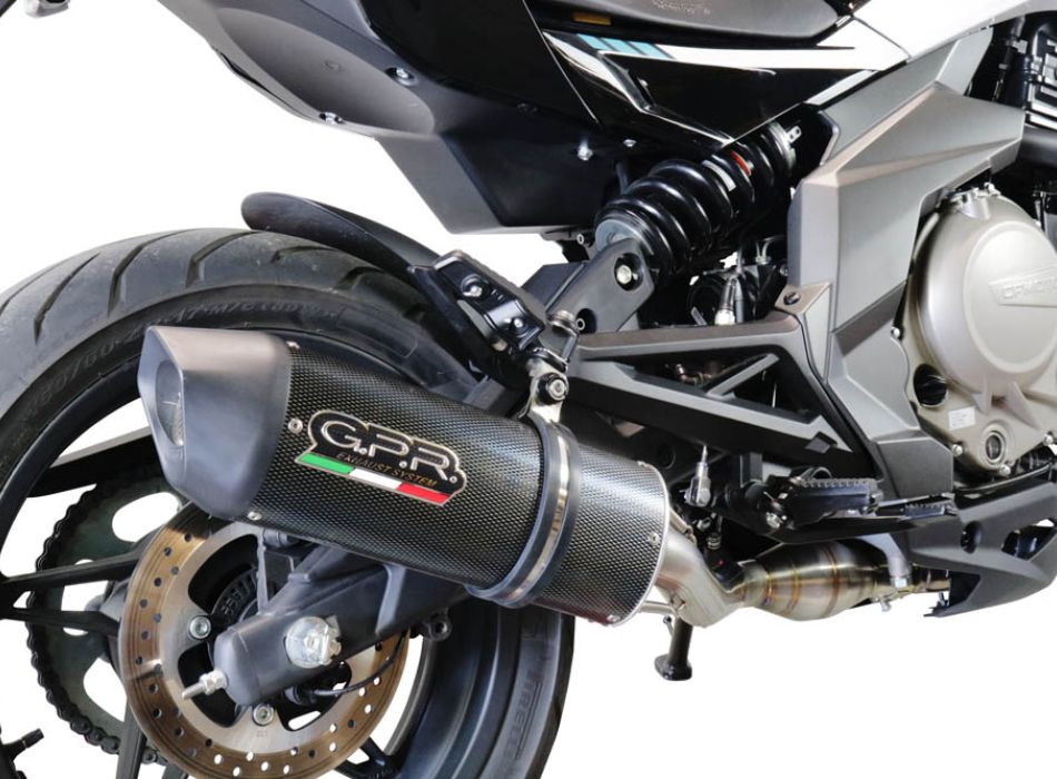 Scarico GPR compatibile con Cf Moto 400 NK 2021-2023, Furore Evo4 Poppy, Terminale di scarico ...