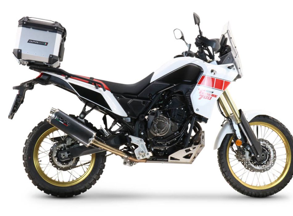 Top case in aluminum, silver color, including roof rack and specific ...