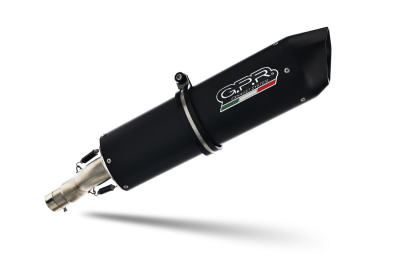 Scarico GPR compatibile con Moto Guzzi V85 TT 2021-2023, Furore Evo4 Nero, Scarico omologato ...
